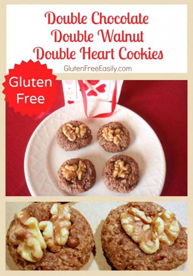 Double Chocolate, Double Walnut, Double Heart Cookies for When You Want ...