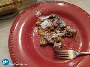 Gluten-Free Peach Volcano Pancake - gfe-gluten free easily