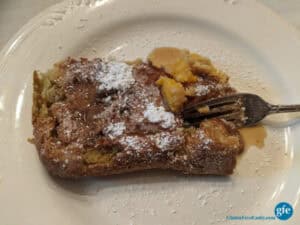 Gluten-Free Peach Volcano Pancake - gfe-gluten free easily