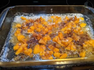 Gluten-Free Peach Volcano Pancake - gfe-gluten free easily