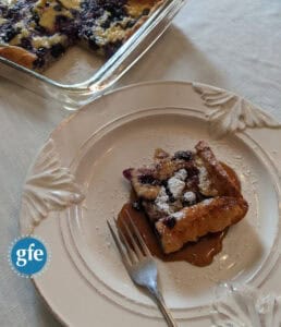 Gluten-Free Blueberry Volcano Pancake - gfe-gluten free easily